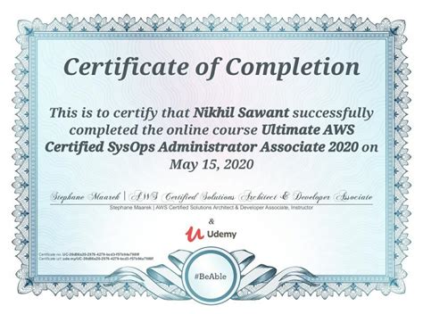 Nikhil Sawant On Linkedin Udemy Aws Sysops Awstraining