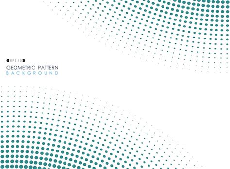 파란색 원 도트 패턴 배경의 개요입니다 프리미엄 벡터