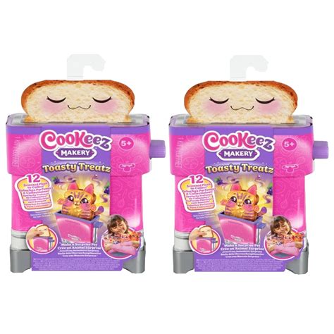Cookeez Makery Toasty Treatz Toy Pop Playset, Scented Plush Treats Set ...