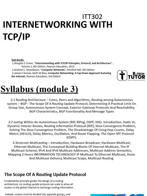 In Mod 3 Part 1 Pdf Routing Computer Network