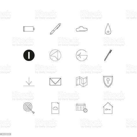 웹 응용 프로그램 선형 얇은 아이콘 설정합니다 간단한 벡터 아이콘 설명 0명에 대한 스톡 벡터 아트 및 기타 이미지 0명 낮음 디자인 Istock