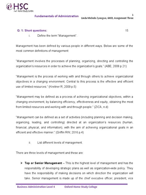 LKZ Fundamentals of Administration | PDF | Goal | Hierarchy