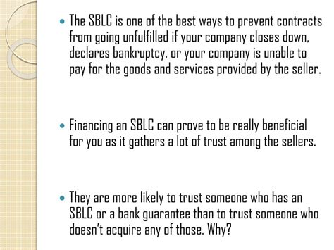 PPT Various Aspects Of SBLC Financing PowerPoint Presentation Free Download ID