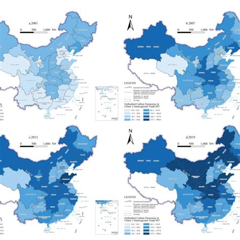 Figure E Spatial And Temporal Patterns Of Embodied Carbon Emissions In Download Scientific