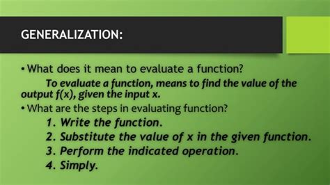 evaluating functions pptx science