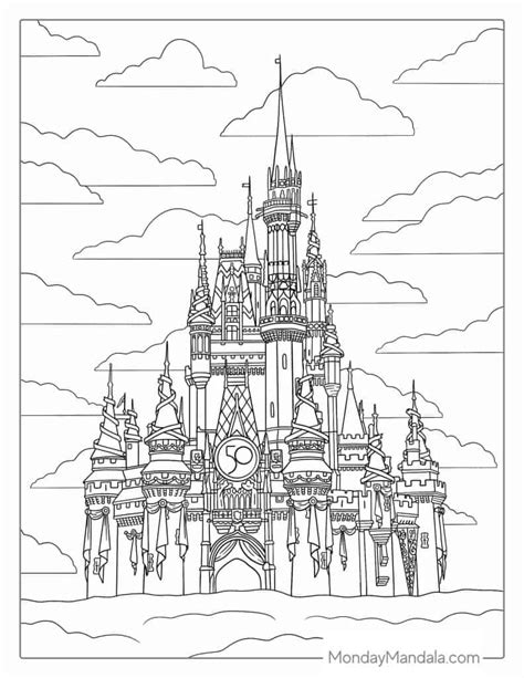 Disney Cinderella Castle Coloring Page