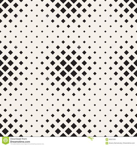 Repeating Rectangle Shape Halftone Modern Lattice Texture Vector Seamless Monochrome Pattern