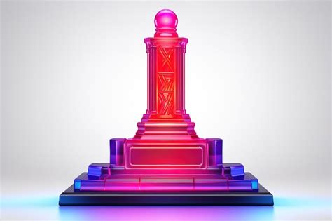 Premium Vector Empty Classic Column On Multicolored Background 3d Illustration