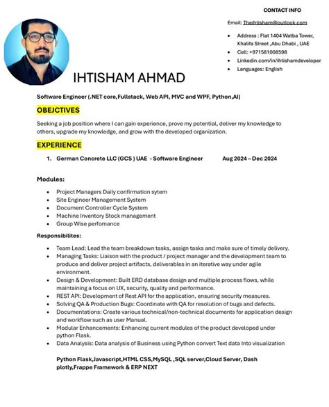 Ihtisham Ahmad On Linkedin Softwareengineer Netdeveloper Python