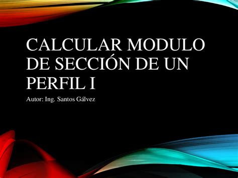 Módulo De Sección