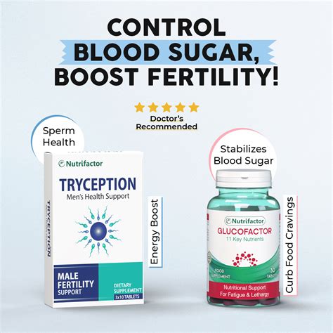 Tryception And Glucofactor Male Fertility And Diabetes Support Bundle Nutrifactor Uae