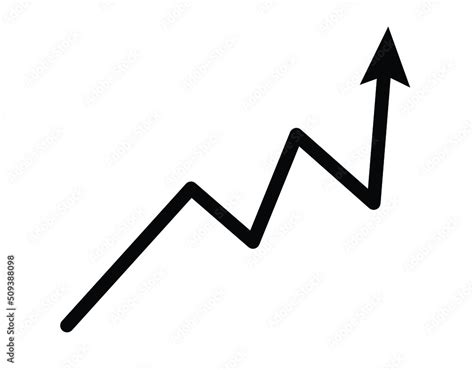 Graph With Arrow Stock Vector Adobe Stock