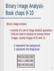 Binary Image Analysis Operations Applications And Results Course Hero