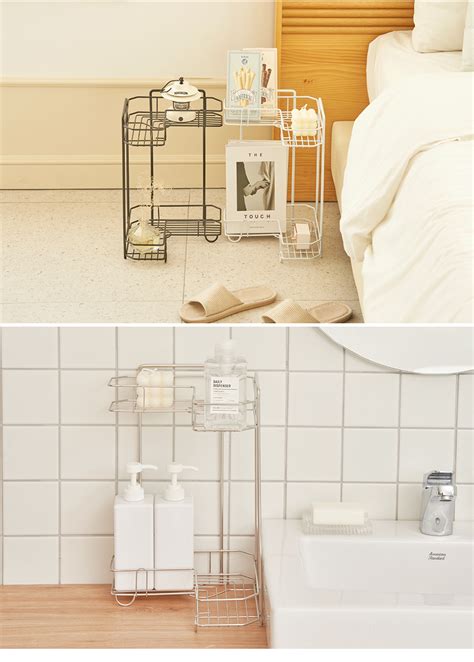 라이트앵글 욕실 코너 선반 2단스텐 한샘몰