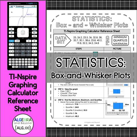 Statistics Box And Whisker Plots Ti Nspire Calculator Reference Sh Algebra And Beyond