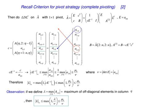 Ppt Chapter 14 Gaussian Elimination Iv Bunch Kaufman Diagonal Pivoting Partial Pivoting