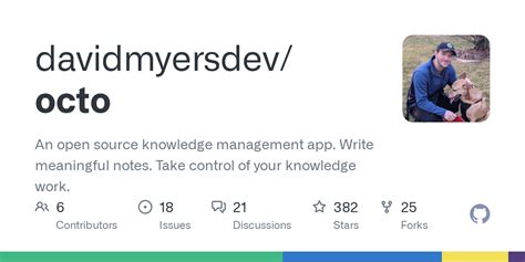 GitHub Davidmyersdev Octo An Open Source Knowledge Management App Write Meaningful Notes