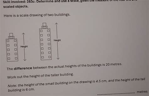solved skill involved 283c determine and use a scale given the