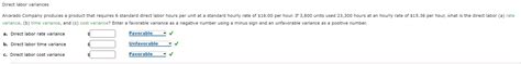 solved variance b time variance and c cost variance