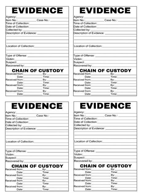 Evidence Label Pdf