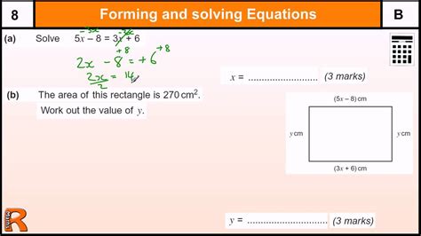 Forming And Solving Equations Gcse Maths Revision Exam Paper Practice And Help Youtube