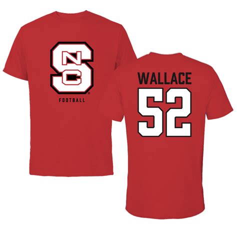 52 Chazz Wallace North Carolina State University Football Red Performance Tee