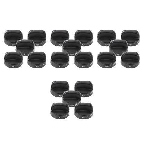 20 Pcs Universal Gas Stove Knobs Replacement Kit Black Control Knobs