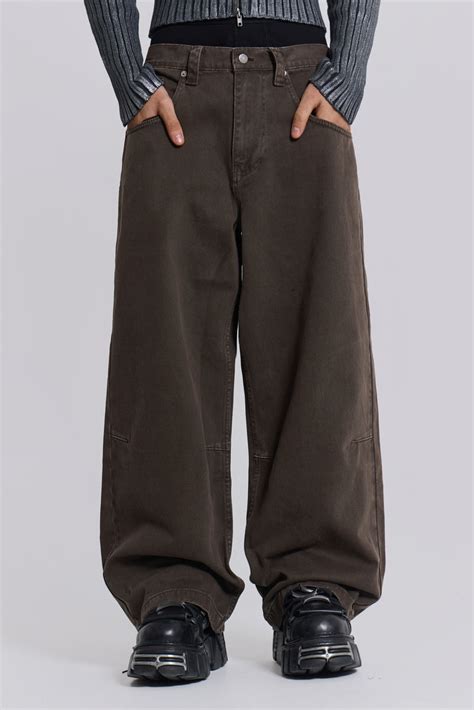 Washed Brown Colossus Jeans Jaded London