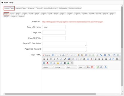 Setting Up Custom WebStore Pages