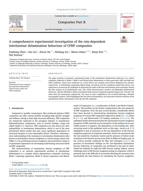 Pdf A Comprehensive Experimental Investigation Of The Rate Dependent Interlaminar Delamination