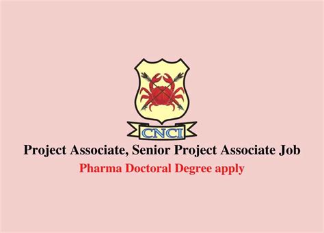Cnci Invites Applications For Post Of Project Associate Senior Project
