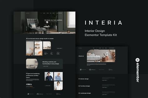 Download Interia Interior Design Elementor Template Kit