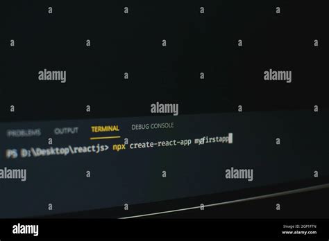 Creating Project With React App Stock Photo Alamy