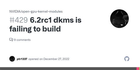 Rc Dkms Is Failing To Build Issue NVIDIA Open Gpu Kernel Modules GitHub