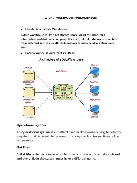 dwm mod 1 pdf data warehouse computer data