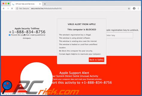 Virus Alert From Apple Pop Up Scam Mac Removal Steps And Macos