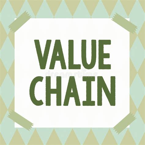 Hand Writing Sign Value Chain Word Written On Set Of Functional Activities Making The Product