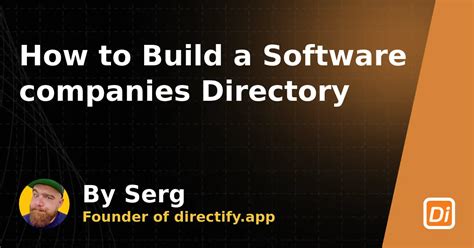 how to build a software companies directory