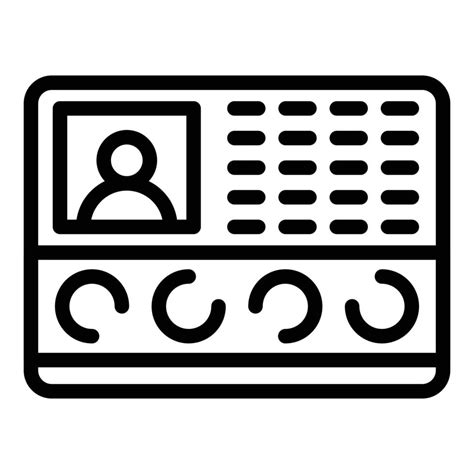 Video Intercom Security Icon Outline Vector Door System 15106961 Vector Art At Vecteezy