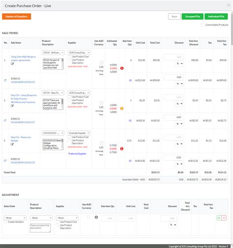 Release 04 Create Purchase Orders Sos