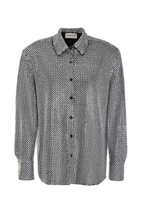 Блуза с отделкой стразами Alexandre Vauthier Блузы и рубашки Серебристый на Babochka Ru