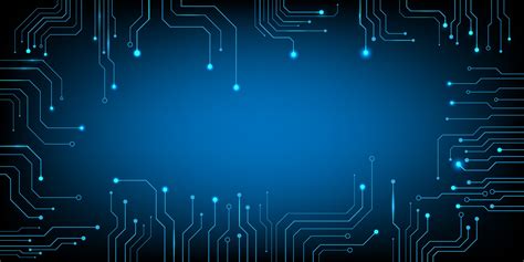 Computer Chip Electronic Circuit Board Vector For Technology And