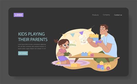 Um Cen Rio De Brincadeira Imaginativo Uma Crian A Imita Ser Um Pai Em Uma Cena Encantadora De