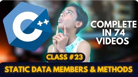 Static Data Members And Methods In C C Tutorials For Beginners Youtube