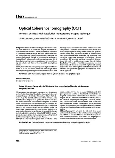 pdf optical coherence tomography oct maria mallus