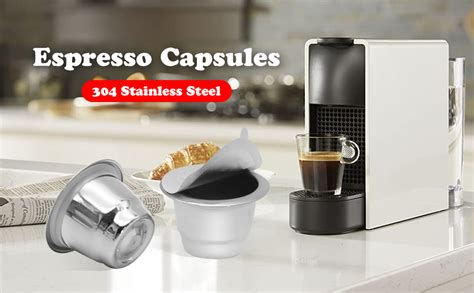 Reusable Espresso Capsules Stainless Steel Cups Filters