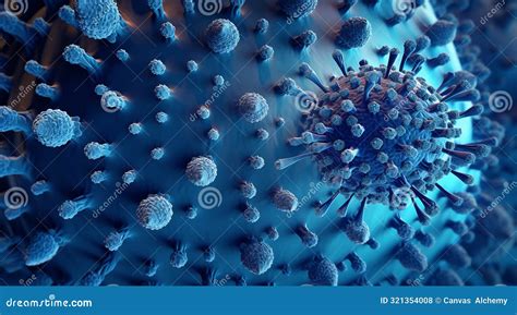 Viral Particle Microscopic Simulation Stock Illustration Illustration Of Virus Science 321354008
