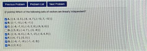 Solved Previous Problem Problem List Next Problem 2 Points