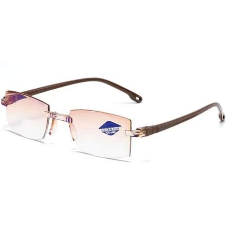 Pc Reading Glasses Strength 10~40x Rectangle Blue Light Blocking Glasses Multifocal Black