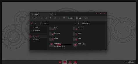 After Dark Red V1 Theme For Windows 11 Theme Pack